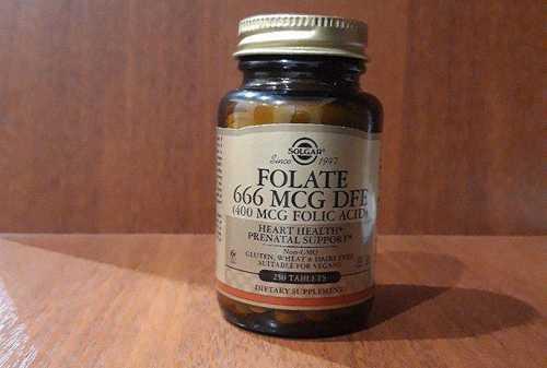 Продам витамины Solgar folate 400 mg 250 таблеток