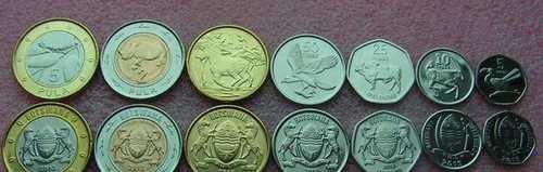 Ботсвана набор монет 2013 UNC (животные, фауна)