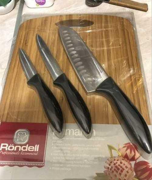 Набор из 3 ножей с разделочной доской Rondell Prim