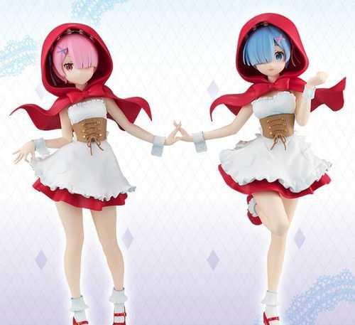 Аниме фигурка Re: Zero Ram / Rem Red Hood