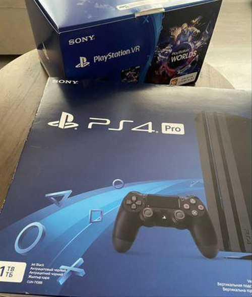 Sony playstation 4 PS4 pro 1tb + VR шлем