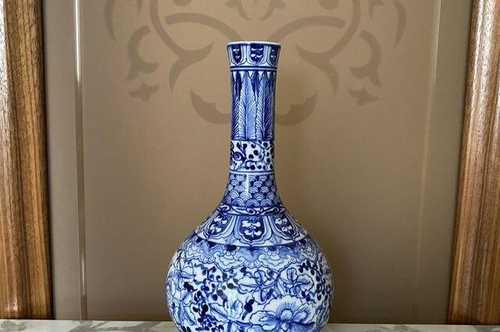 Антикварная фарфоровая ваза Роспись кобальтом