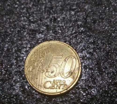Монета 50 Euro Cent 1999 года