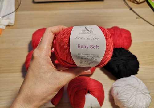 Пряжа laines du nord baby soft