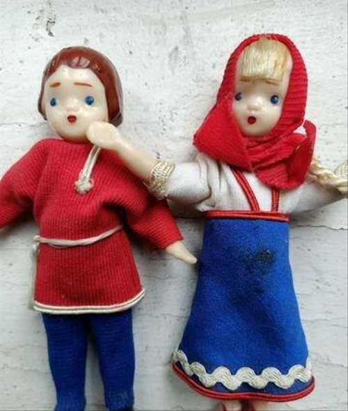 Куклы колкий пластик Парень и Девушка в национальн