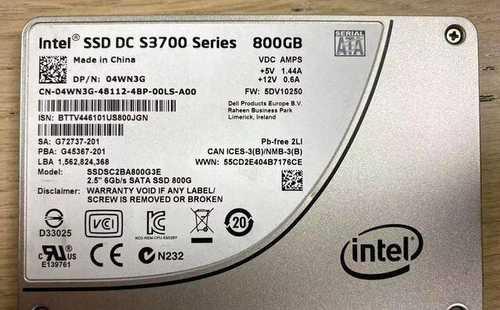 SSD Intel S3700 800Gb / 400Gb SATA 6Gb/s