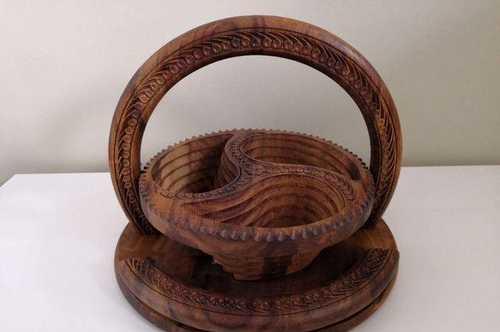 Корзинка декоративная деревянная
