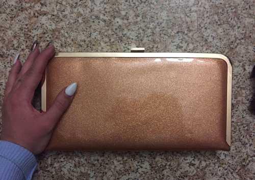 Клатч женский золотой