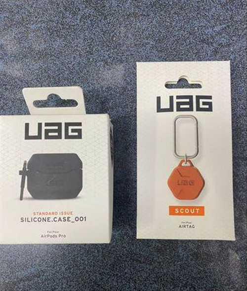 Комбо чехол на Airpods pro и Air tag uag