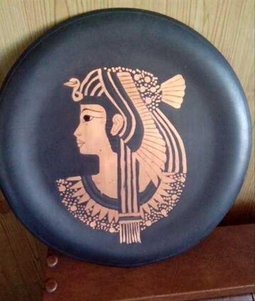 Настенная тарелка чеканка нов метал Египет сувенир