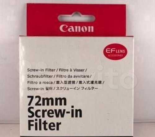 Защитный фильтр Canon 72mm UV Новый (A293)