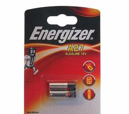 Батарейка A27 MN27 12V (пульт сигнализации) блистер (2шт.) Alkaline energizer EN-E27A(2)бл