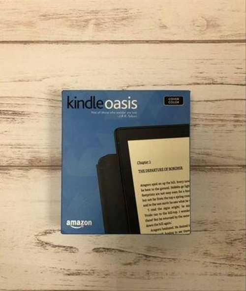 Kindle Oasis with Leather Charging Cover Black