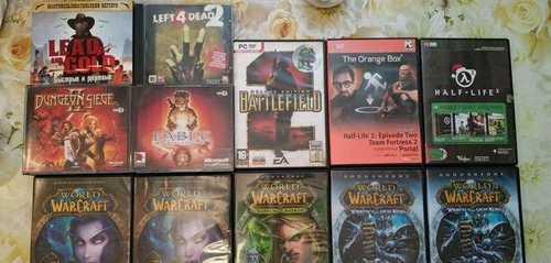 Компьютерные игры диски для пк warcraft, half life