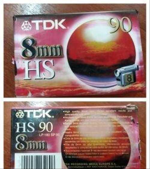 Видео кассеты TDK 8mm E-HG 90
