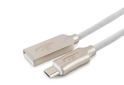 Кабели USB 2.0 Cablexpert AM microB Platinum 1.8м