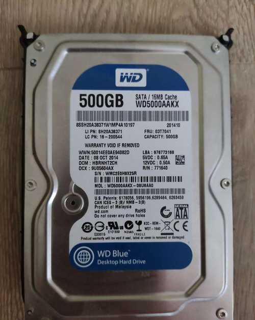 Жёсткий диск WD WD5000aakx 500Gb 4шт