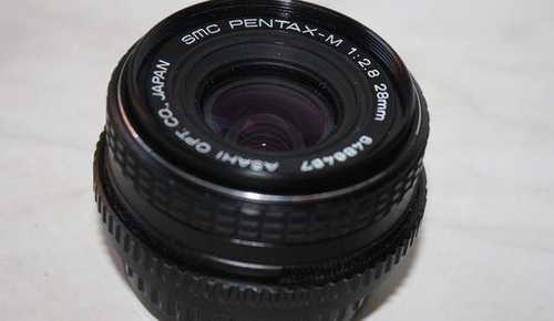 28mm 2.8 объектив pentax-k байонет (k1000 зенит)
