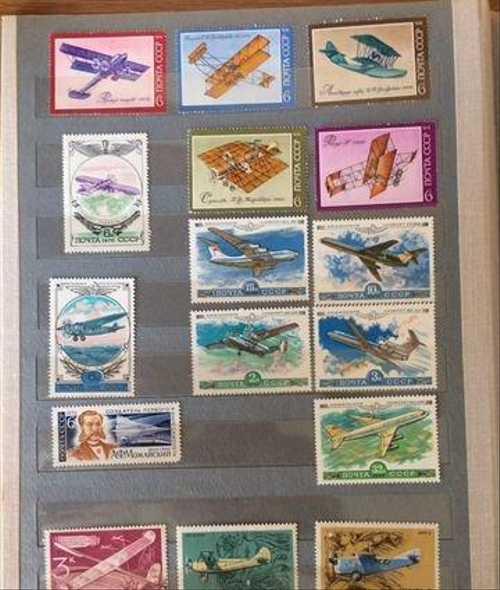 Почтовые марки СССР Авиация самолеты 1969-1979г