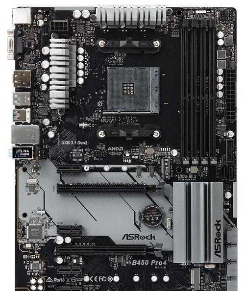 Материнская плата asrock B450 PRO4, SocketAM4, AMD