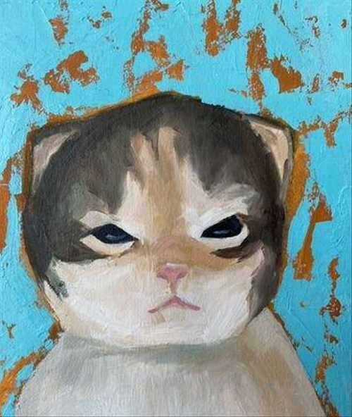 Котёнок. Масляные краски