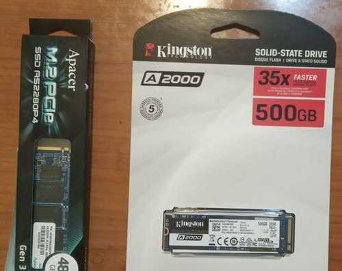 1 из 2-х SSD Apacer 480 GB - Kingston 500 GB