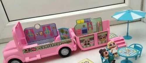 Автобус-Школьный для кукол LOL+5 кукол