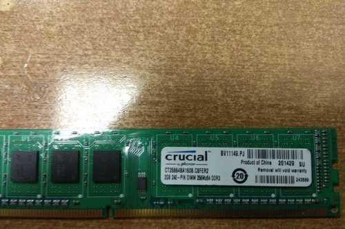 Оперативная память Crucial 2gb CT25664BA160B DDR3