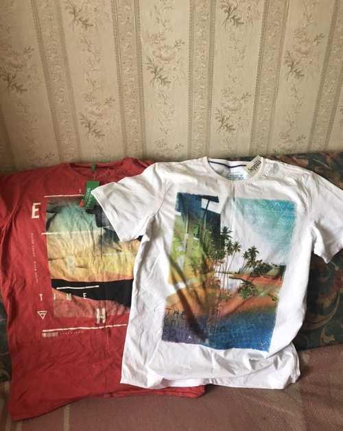 Футболки новые Benetton, Seppala, хлопок, р.M