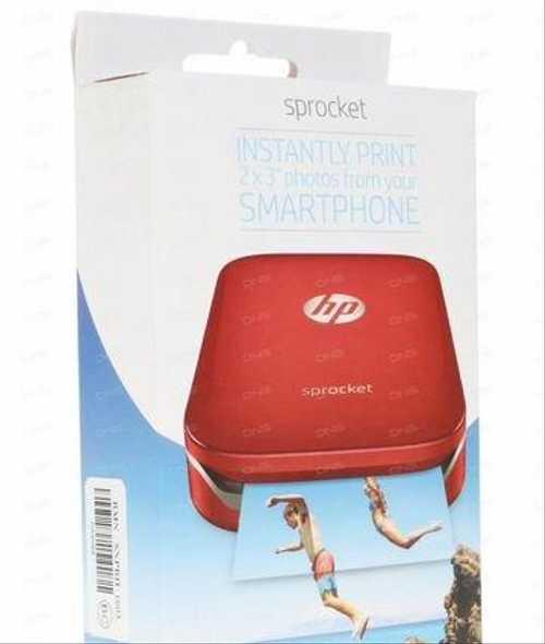 Компактный фотопринтер HP Sprocket красный