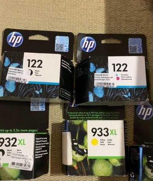 Картриджи струйные hp 122, hp 932xl, hp 933xl