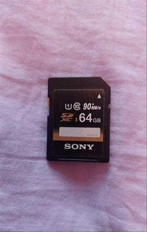 Карта памяти Sony sdxc 64gb 90mb/s