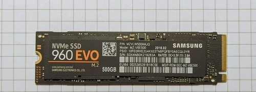 Samsung MZ-V6E500 SSD 960 EVO NVMe M.2 500GB