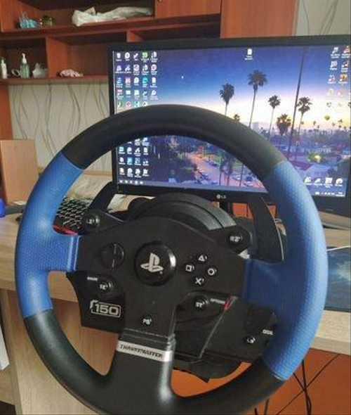 Игровой руль Thrustmaster T150 + педали Logitech