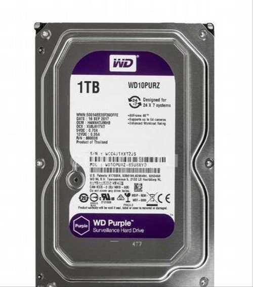 Жесткий диск HDD WD purple 1 тб tb