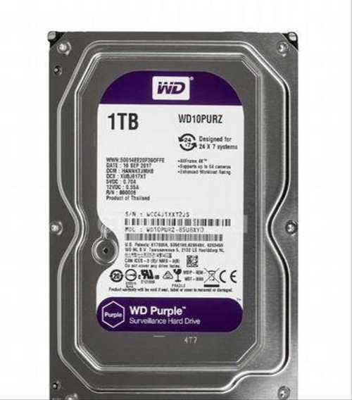 Жесткий диск HDD WD purple 1 тб tb