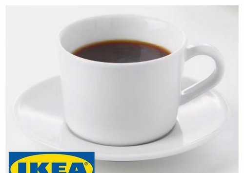 Чайные/кофейные пары (чашка и блюдце) IKEA, 6 пар