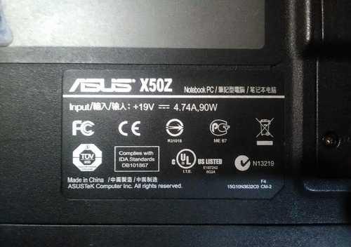 Ноутбук asus X50Z не включается