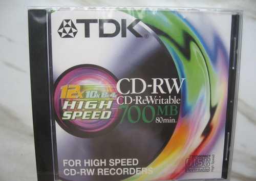 TDK CD-RW новый в упаковке перезаписываемый диск