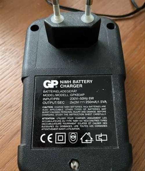 GP NiMH Battery Charger gpkb34P размеров аа и aaa