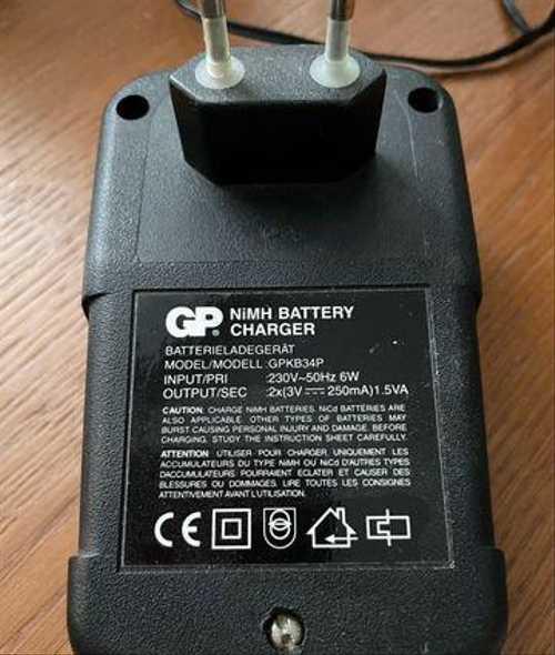 GP NiMH Battery Charger gpkb34P размеров аа и aaa