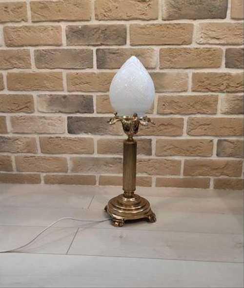 Лампа бронзовая настольная старинная начало 20 век