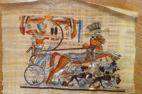 Папирус колесница фараона