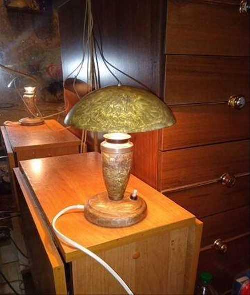 Лампа настольная СССР " грибок "1950г