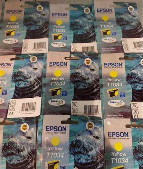 Картридж оригинальный epson T1034 yellow