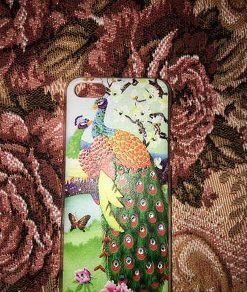 Чехол для айфон 5s павлин со Swarovski