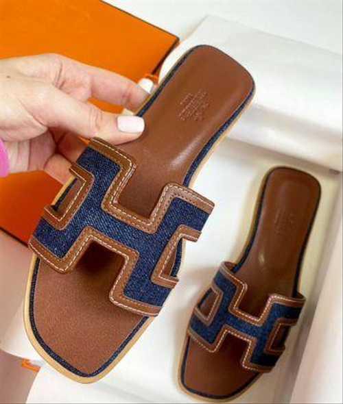 Шлепки Hermes новая модель