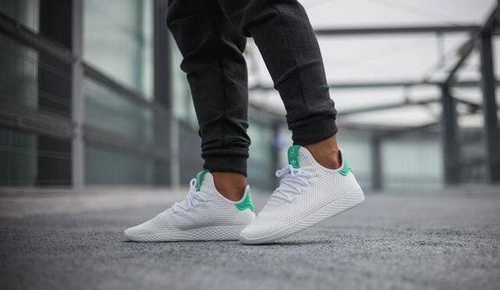 Adidas originals White & Green Tennis Hu Sneakers