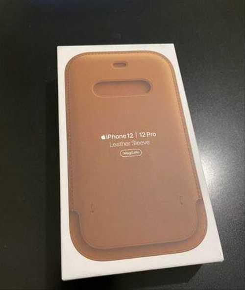 Чехол Apple Leather Sleeve для iPhone 12/12 Pro