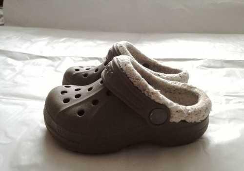 Сабо кроксы crocs утеплённые